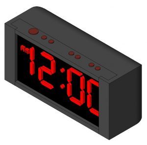 Digital Clock 3D DWG Model for AutoCAD | DesignsCAD
