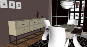 Dinning Room 3D SKP Model for SketchUp • Designs CAD