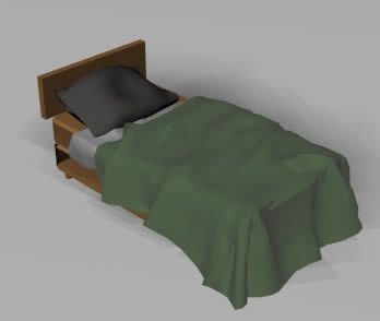 Doble Bed 3D 3DS Model for 3D Studio Max • Designs CAD