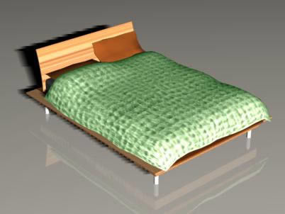 Double Bed 3D MAX Model for 3D Studio Max • Designs CAD