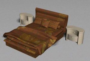 Double Bed 3D MAX Model for 3D Studio Max • Designs CAD