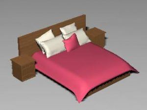 Double Bed 3D MAX Model for 3D Studio Max • Designs CAD