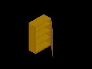 Drawer One Door 3D DWG Model for AutoCAD • Designs CAD