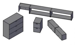 Drawers 3D DWG Model for AutoCAD • Designs CAD