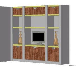 Entertainment Center DWG Block for AutoCAD • Designs CAD