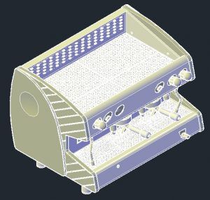 Espresso Coffee Machine 3D DWG Model for AutoCAD • Designs CAD