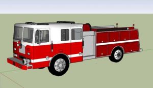 Fire Truck 3D SKP Model for SketchUp | DesignsCAD