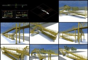 Footbridge - 3D DWG Full Project for AutoCAD • Designs CAD