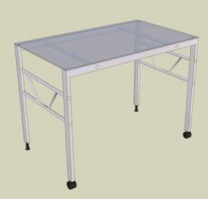 Glass Top Side Table 3D SKP Model for SketchUp • Designs CAD