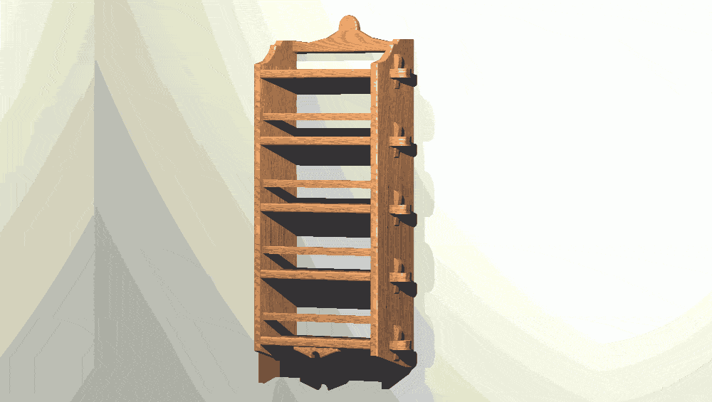 Hanging Wood Spice Rack 3D DWG Model for AutoCAD • Designs CAD