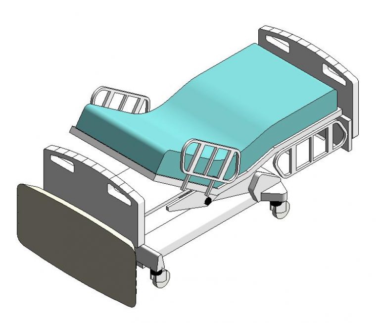 Hospital Bed 3D RFA Model • Designs CAD