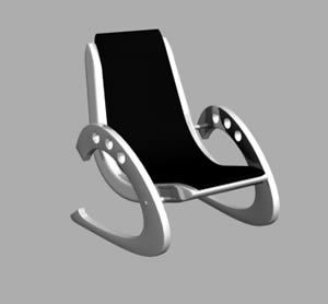 Upholstered Steel Relax Chair 3D MAX Model for 3D Studio Max • Designs CAD