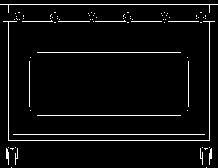 Industrial Kitchen -- Oven On Wheels DWG Elevation for AutoCAD ...