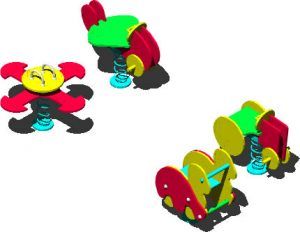 Spring Rider 3D DXF Model for AutoCAD • Designs CAD