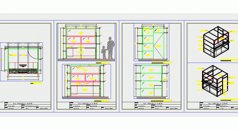 Island To Customer Care - 3D DWG Plan for AutoCAD • Designs CAD