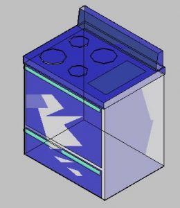 Kitchen - Cooking Gas 3D DWG Model for AutoCAD • Designs CAD