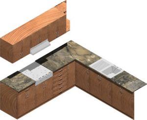 L Shaped Modular Kitchen 3D DWG Model for AutoCAD • Designs CAD