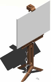 Painting Board Stand 3D DWG Model for AutoCAD • DesignsCAD