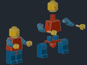 Lego Man Figure 3D DWG Model for AutoCAD • Designs CAD