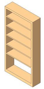 Library Shelving 3D RFA Model • Designs CAD