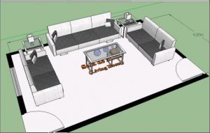 Living Room 3D SKP Model for SketchUp • Designs CAD