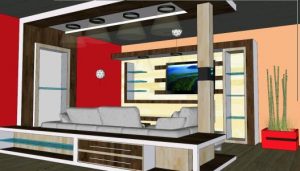 Living Room 3D SKP Model for SketchUp • Designs CAD