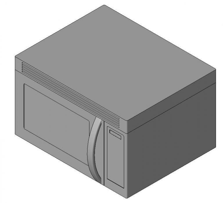 Microwave Oven 3D DWG Model for AutoCAD • Designs CAD