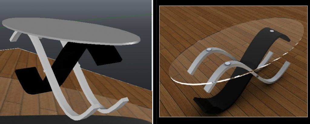 Modern Coffee Table 3D DWG Model for AutoCAD • Designs CAD