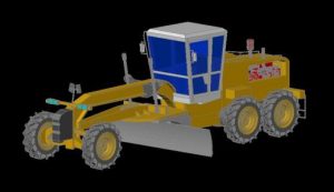 Motor Grader And Backhoe 3D DWG Model for AutoCAD • Designs CAD
