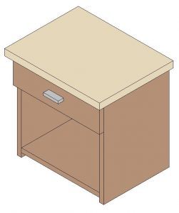 Nightstand 3D RFA Model • Designs CAD