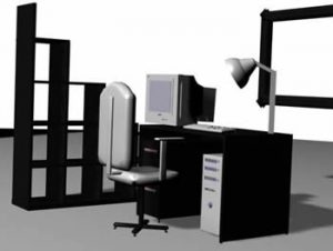 Office Workstation 3D MAX Model for 3D Studio Max • Designs CAD