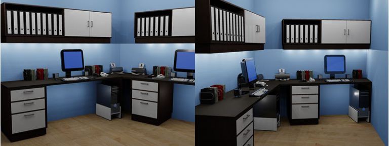 Office Cubicle Workstation 3D DWG Model for AutoCAD • Designs CAD