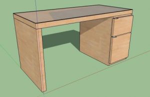 Office Table 3D SKP Model for SketchUp | DesignsCAD