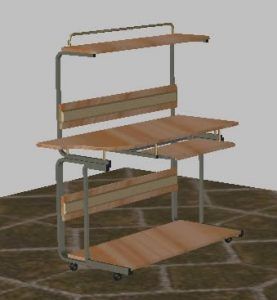 Pc Table 3D DWG Model for AutoCAD • Designs CAD