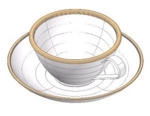 Plate And Cup 3D DWG Model for AutoCAD • Designs CAD