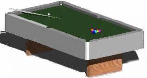 Pool Table 3D DWG Model for AutoCAD • Designs CAD