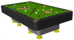 Pool Table 3D DWG Model for AutoCAD • Designs CAD