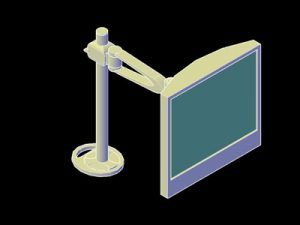 Porta Monitor 3D DWG Model for AutoCAD • Designs CAD