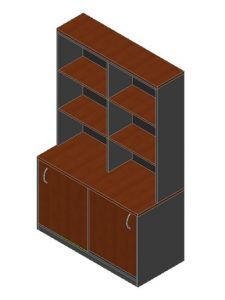 Rack / Shelf / Office Furniture 2 Sliding Doors With School Library DWG ...