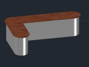 Reception Desk Counter 3D DWG Model for AutoCAD • Designs CAD