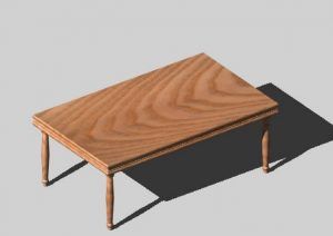 Rectangular Table 3D DWG Model for AutoCAD • Designs CAD