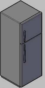 Refrigerator 3D DWG Model for AutoCAD • Designs CAD