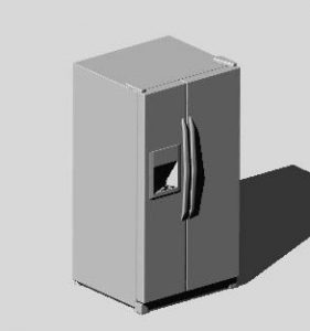 Refrigerator 3D DWG Model for AutoCAD • Designs CAD