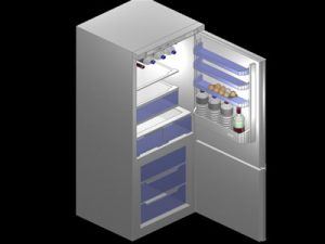 Refrigerator 3D DWG Model for AutoCAD • Designs CAD
