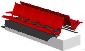 Waiting Hall Chairs 3D DWG Model for AutoCAD • Designs CAD