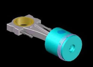 Rod, Piston And Rings 3D DWG Model for AutoCAD • Designs CAD
