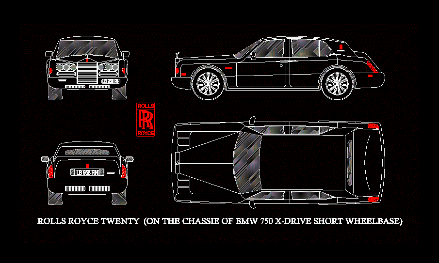 Rolls Royce DWG Block for AutoCAD • Designs CAD