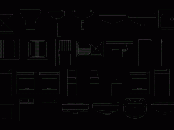 Sanitary Blocks 2D DWG Block for AutoCAD • Designs CAD