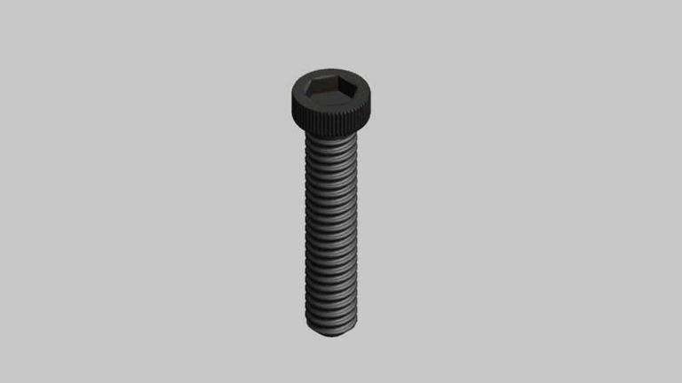 Screw With Round Thread DWG Block for AutoCAD • Designs CAD