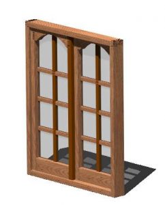 Sliding Window - Glass Handed 3D DWG Model for AutoCAD • Designs CAD